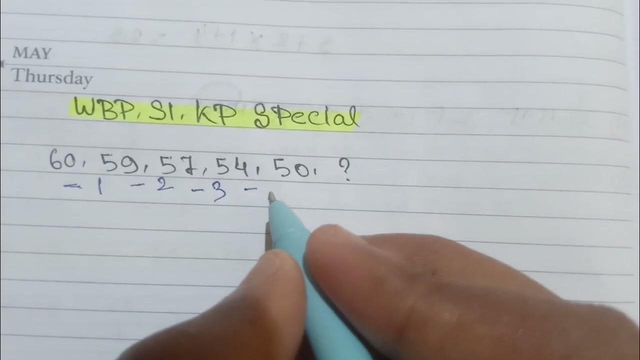 WBP constable SI kp special reasoning classes - YouTube