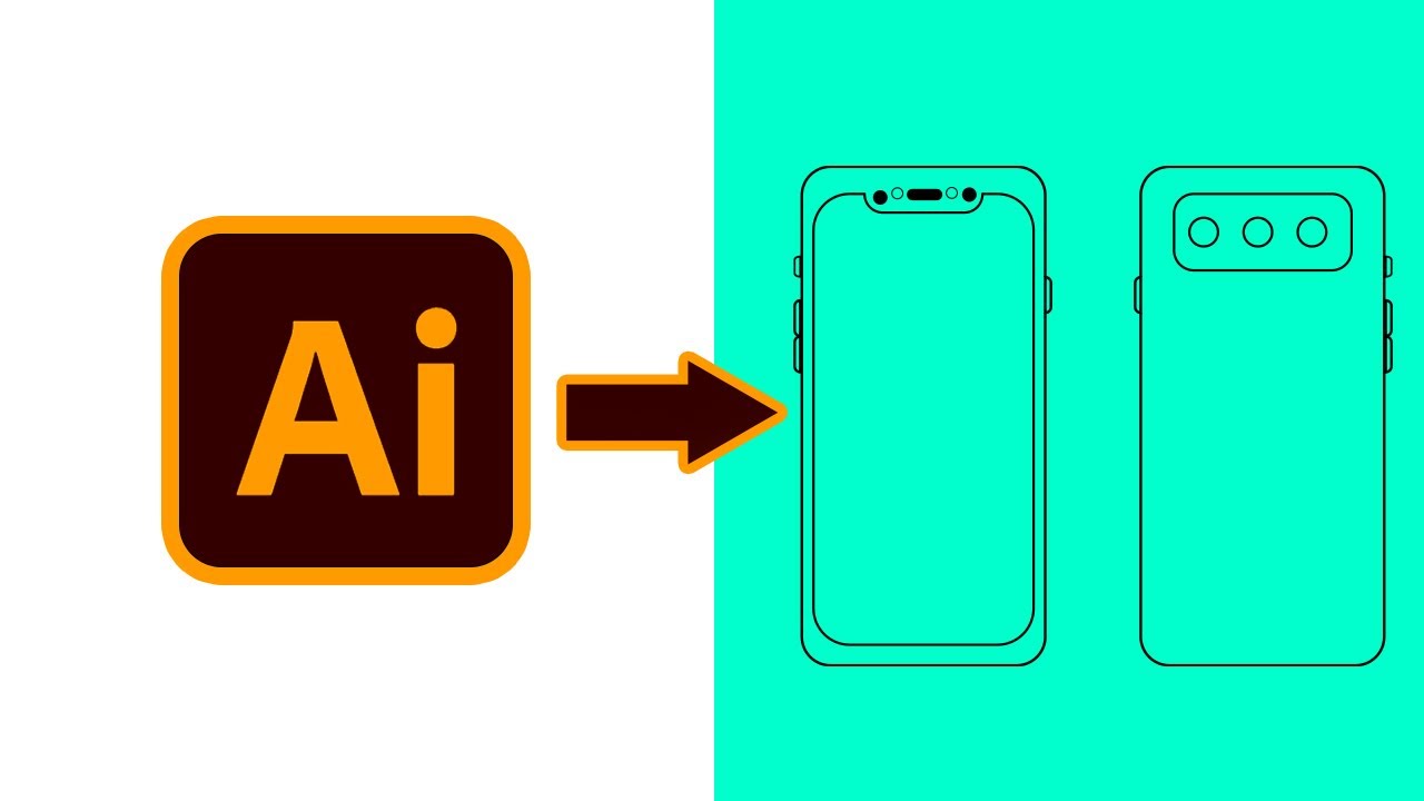 How to design simple smart phone illustration using Adobe Illustrator ...