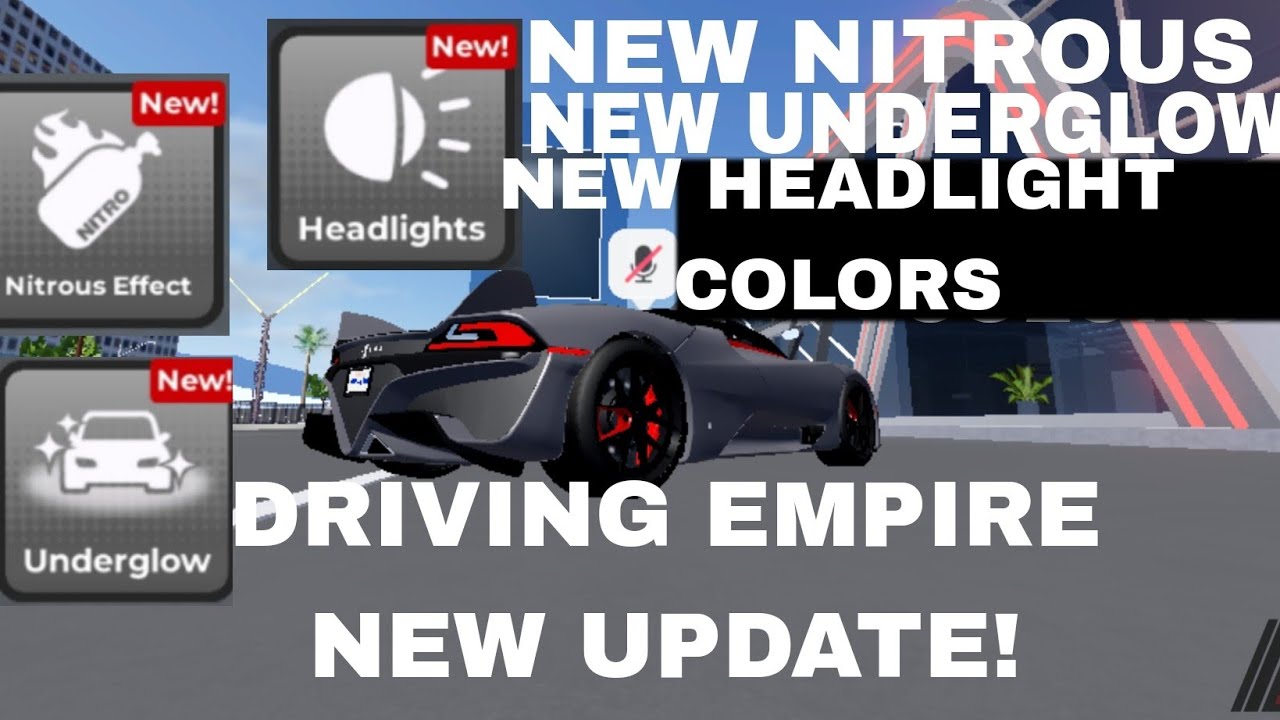 Driving empire just added customizable nitrous, underglow, and ...