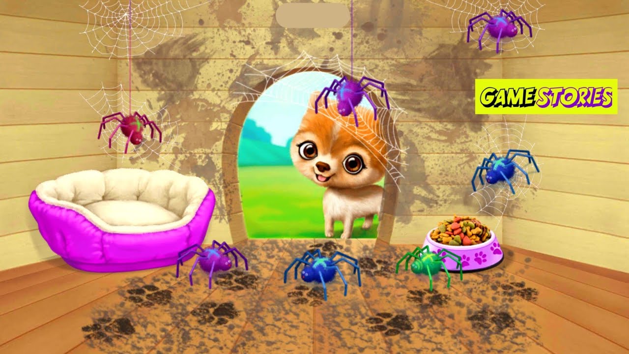 easy funny game | kids cleaning Game|dog house design | doghouse decore ...