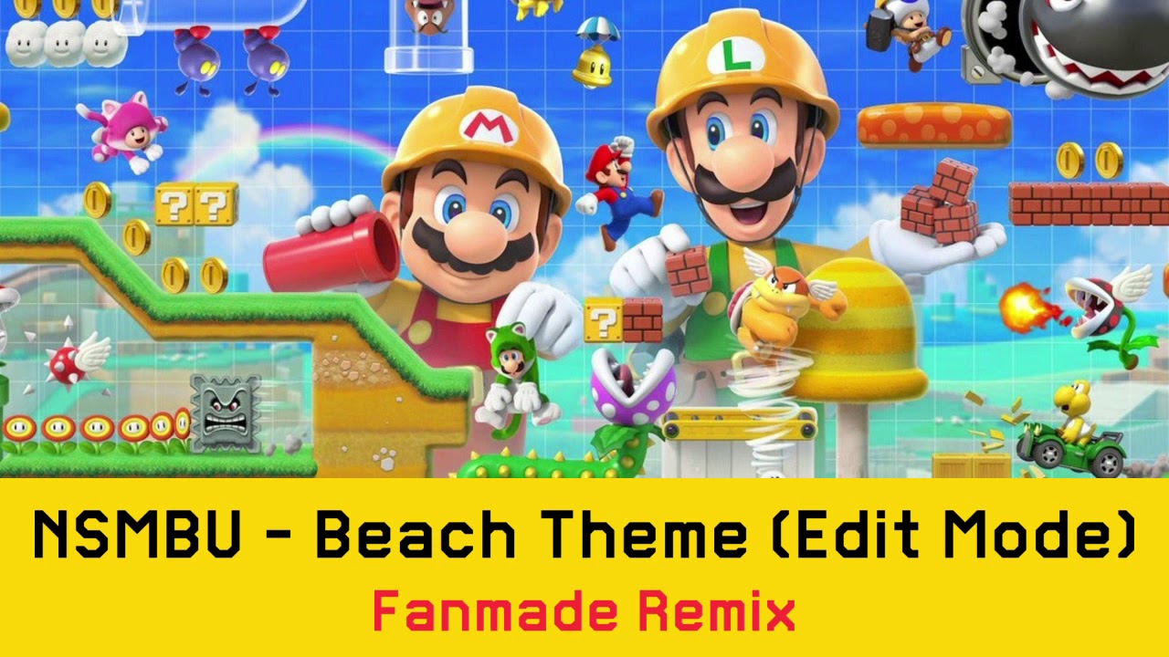 Super Mario Maker 2 - NSMBU Beach (Edit) (Fanmade) - YouTube