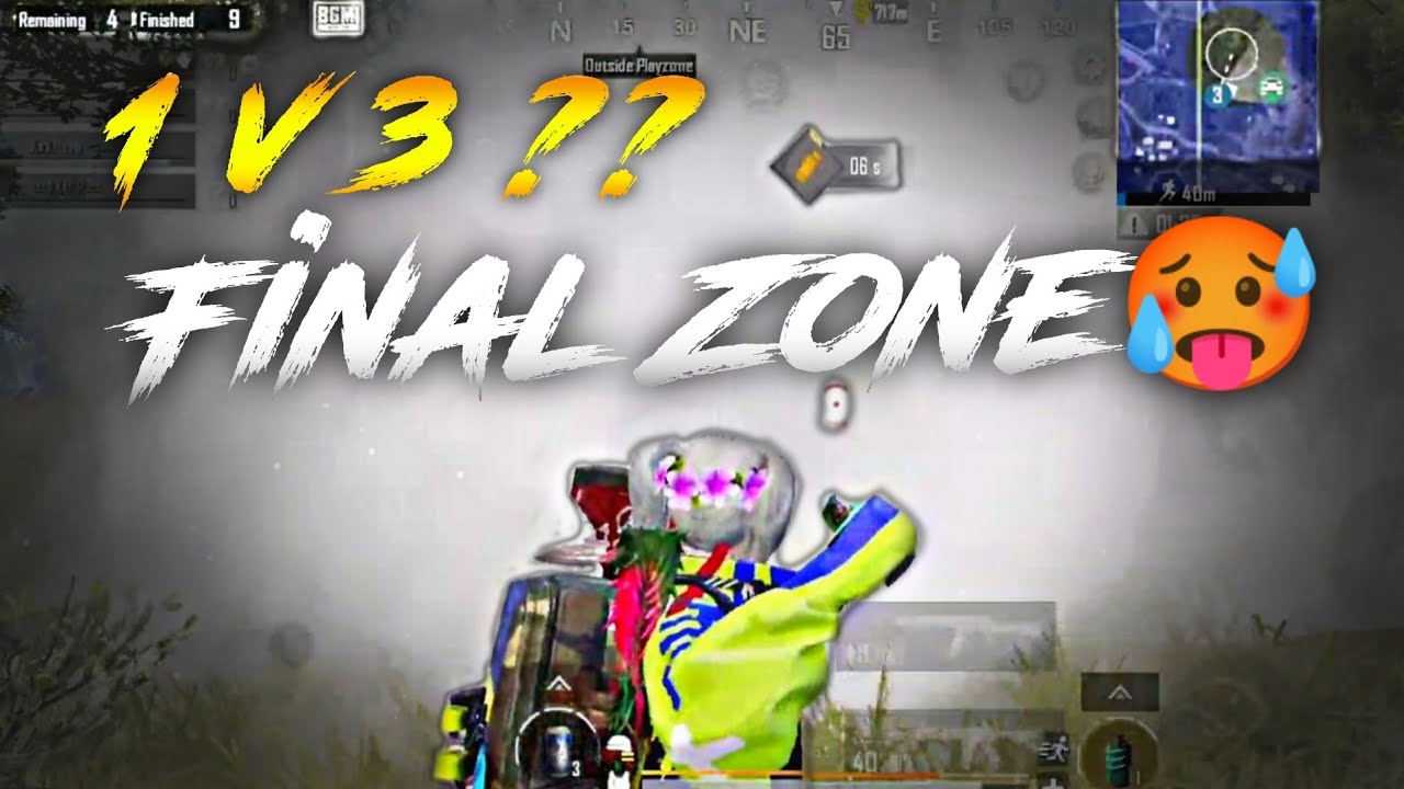 Last Zone 1 v 3 For Chicken?? ° 90 FPS °BGMI MONTAGE °Oneplus,9R,7T,8T ...