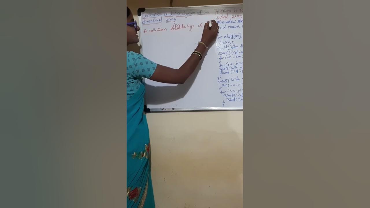 Declaration and initialization of two dimensional array in c programming in English ||ecet and ...