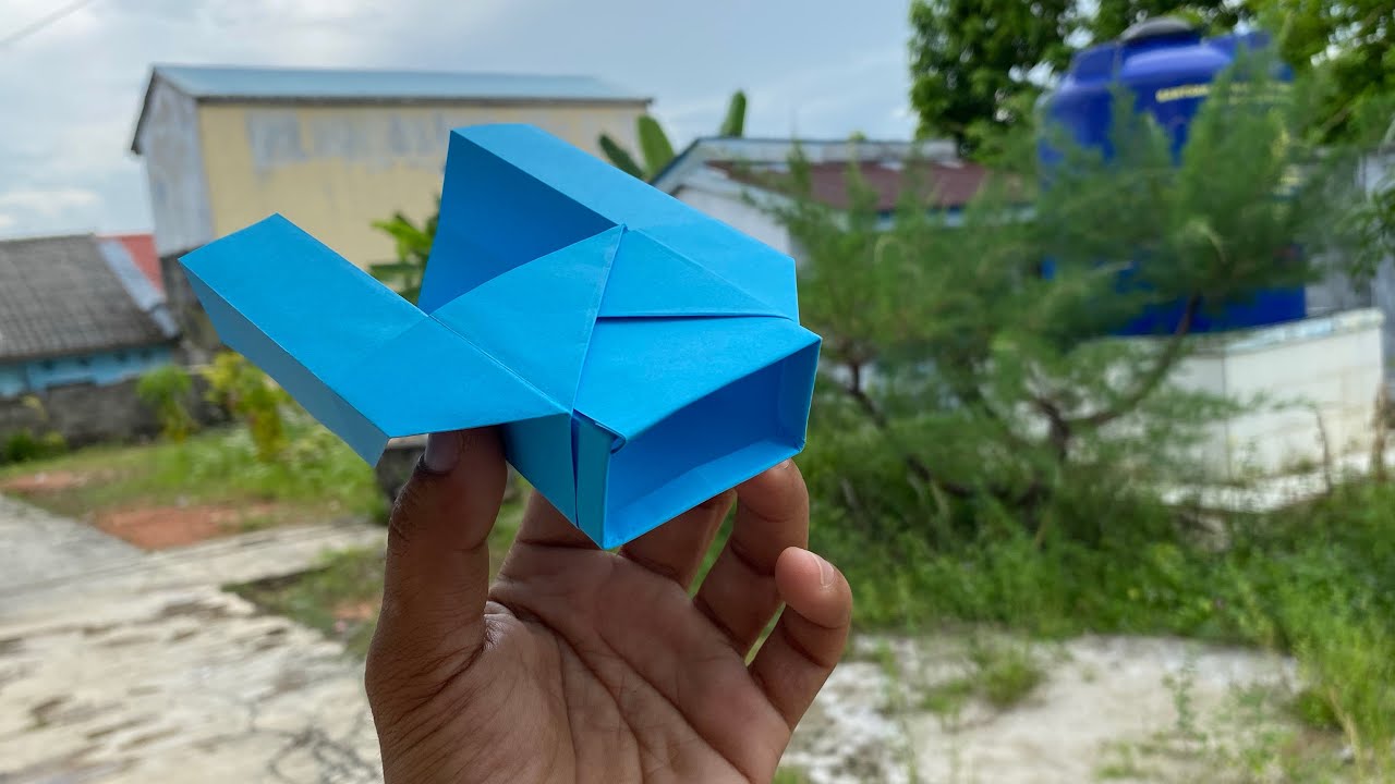 Paper Airplane BOX 😱 easy origami - YouTube