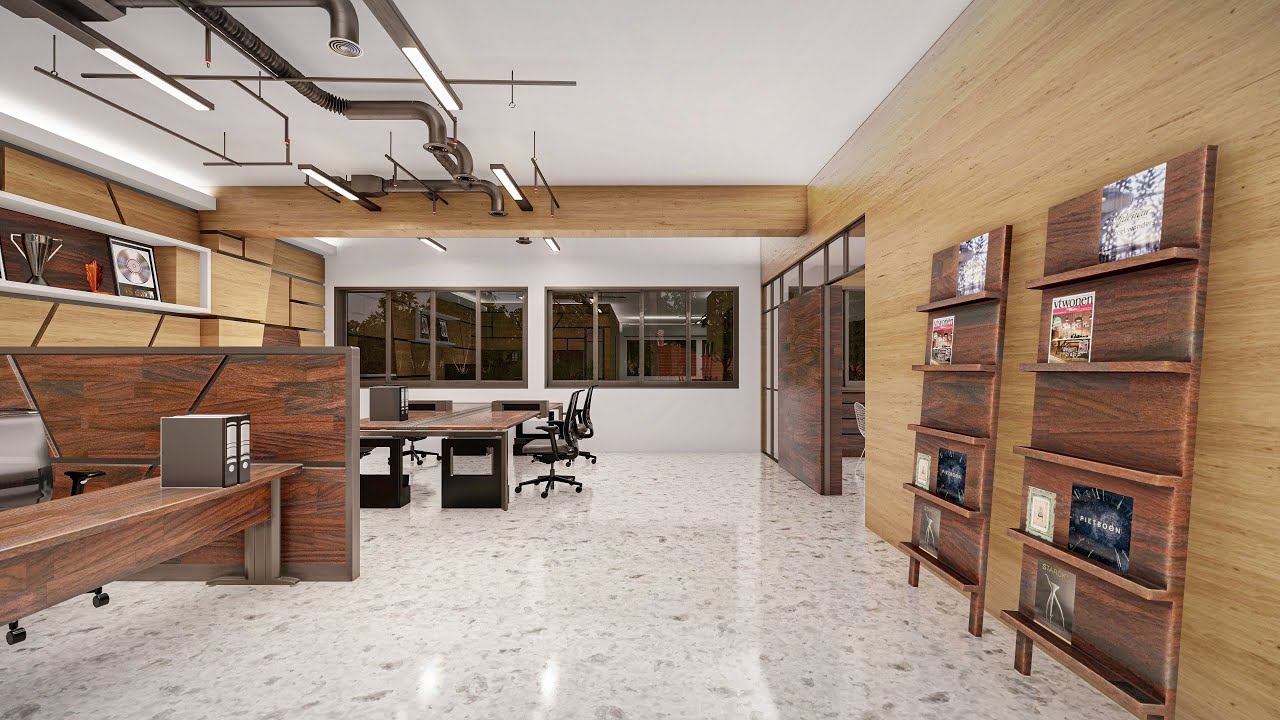 Medium Office Space | Part 4/4 | Interior Render Tutorial | Lumion 10 ...