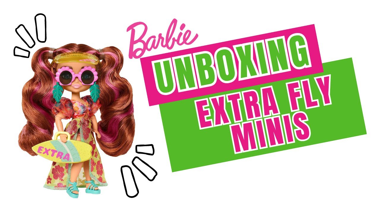 Unboxing Barbie Extra Fly Minis Travel Doll, Beach Look - YouTube