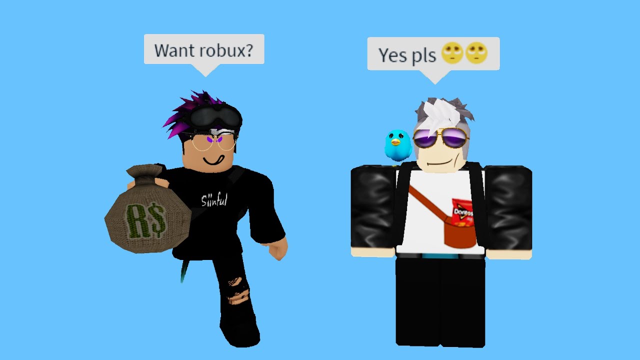 So I offered a guy FREE robux... (Trade Hangout Challenge #1) - YouTube
