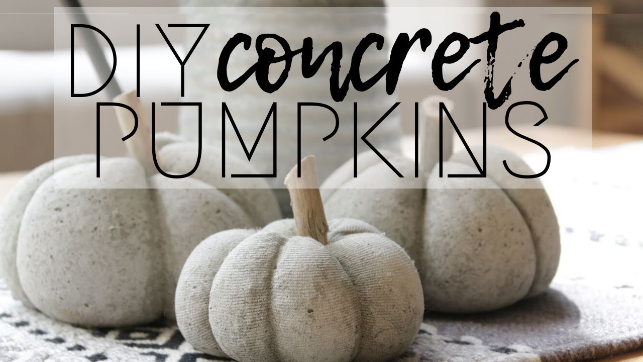 How to Make Concrete Pumpkins for Only $1!! - YouTube