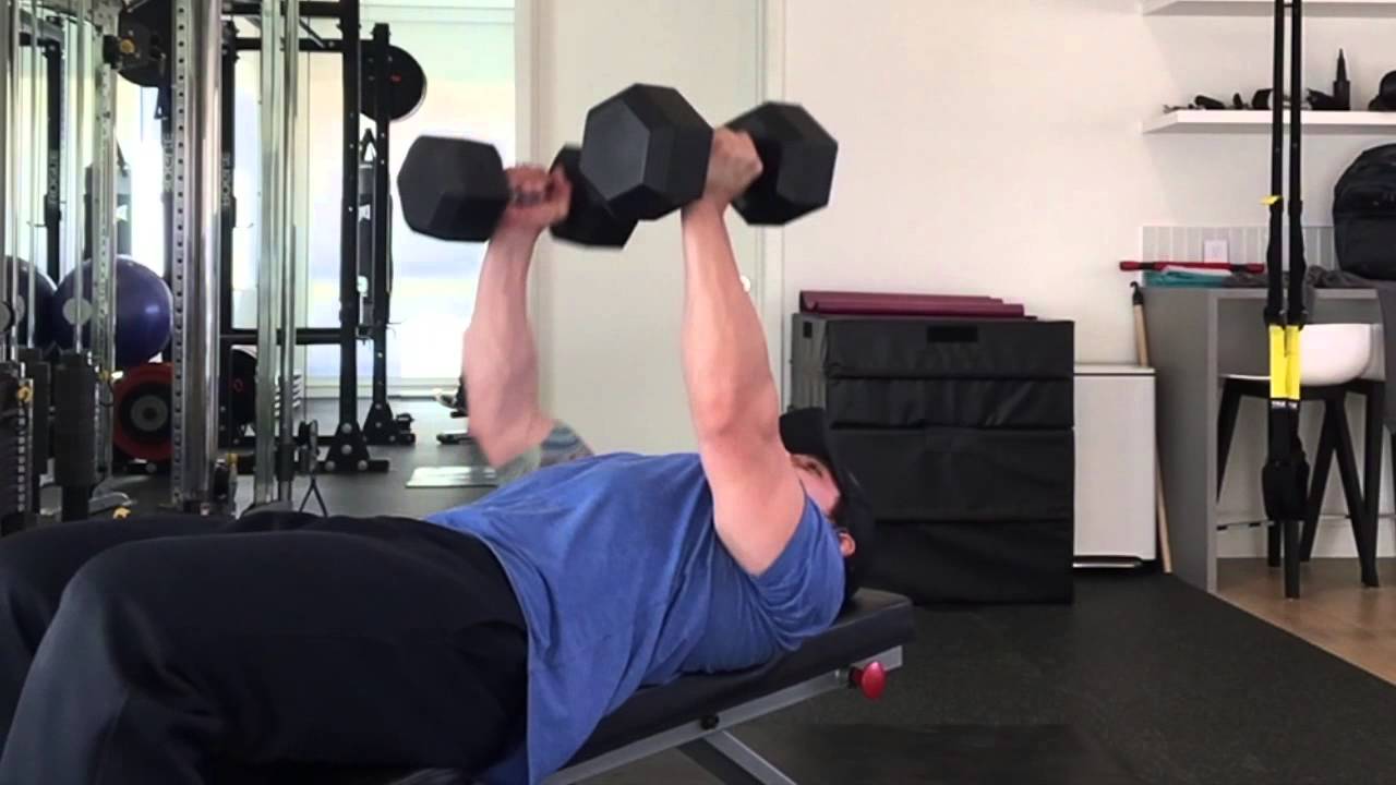 Close Grip Tricep Dumbbell Press - YouTube