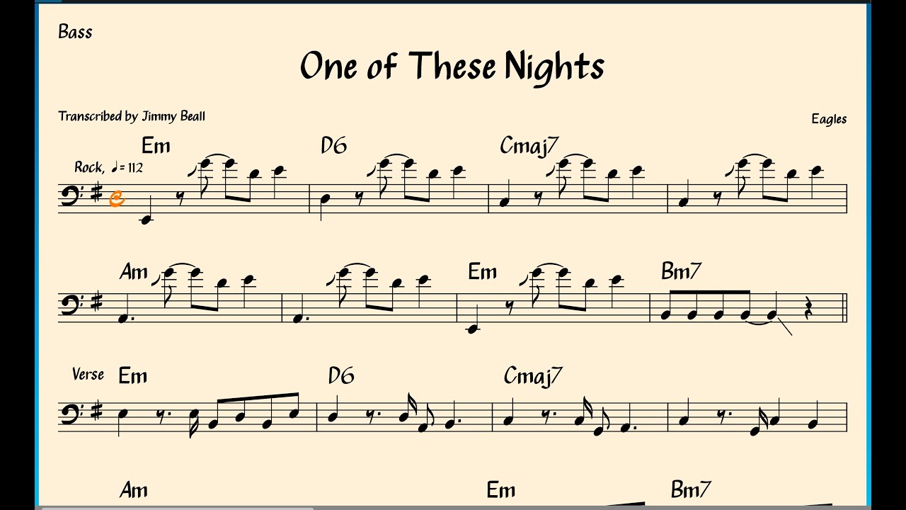 One of These Nights - Bass Chart | Free Download - YouTube