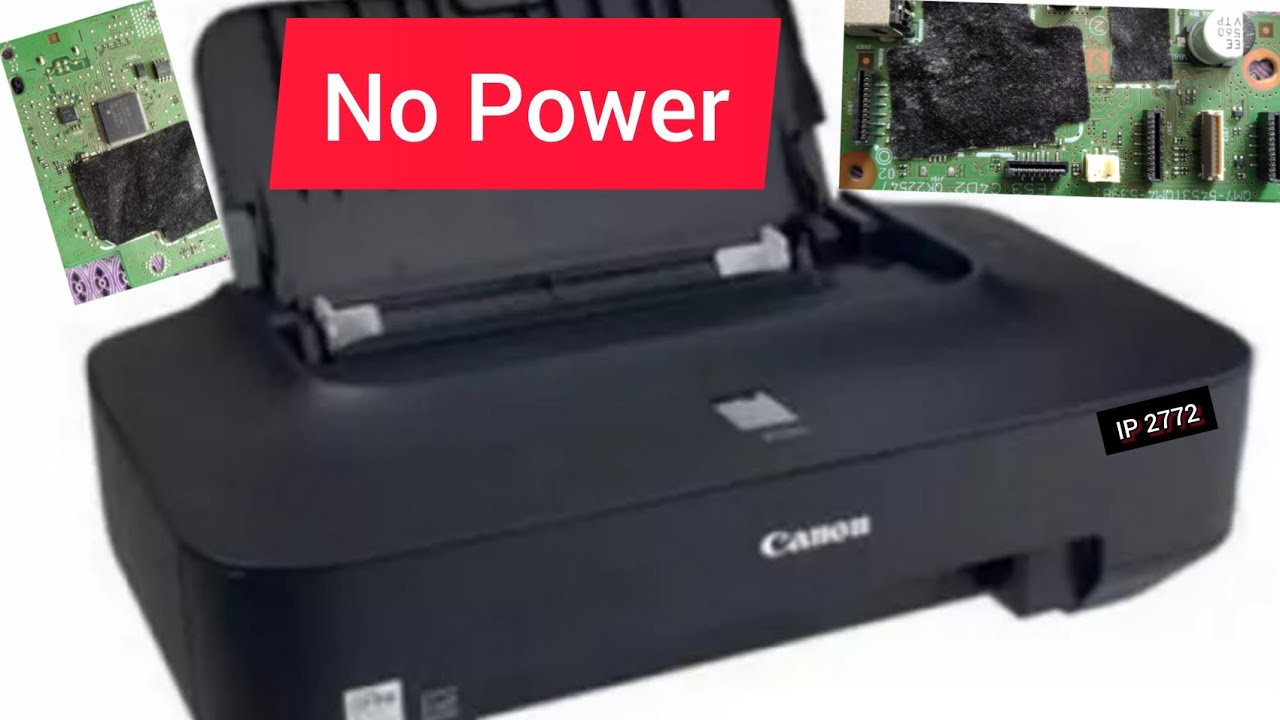 How to fix canon pixma ip2770,ip2772, ip2872 no power solution - YouTube