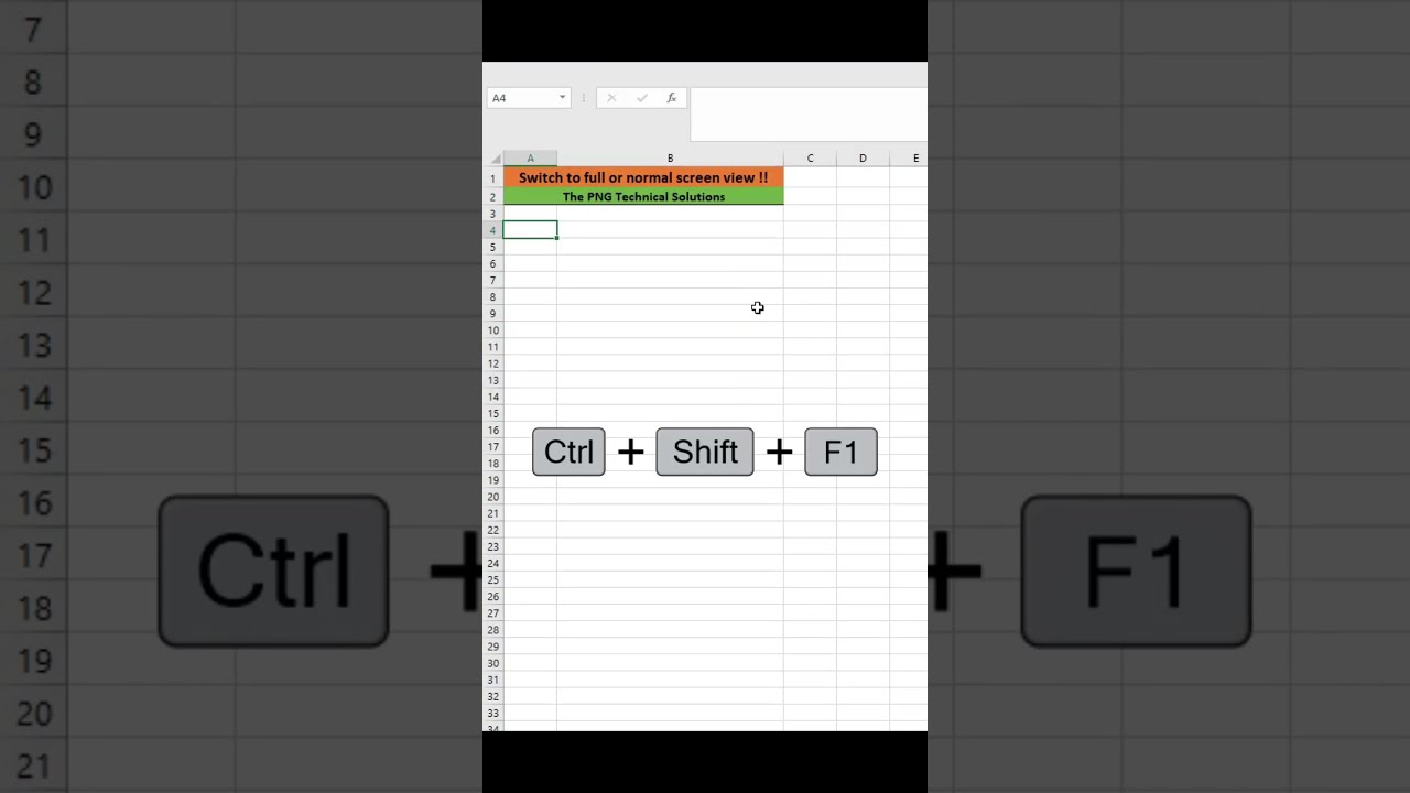 Excel Trick Switch To Full Or Normal Screen View In Excel YouTube Excel Trick Switch To Full Or Normal Screen View In Excel YouTube