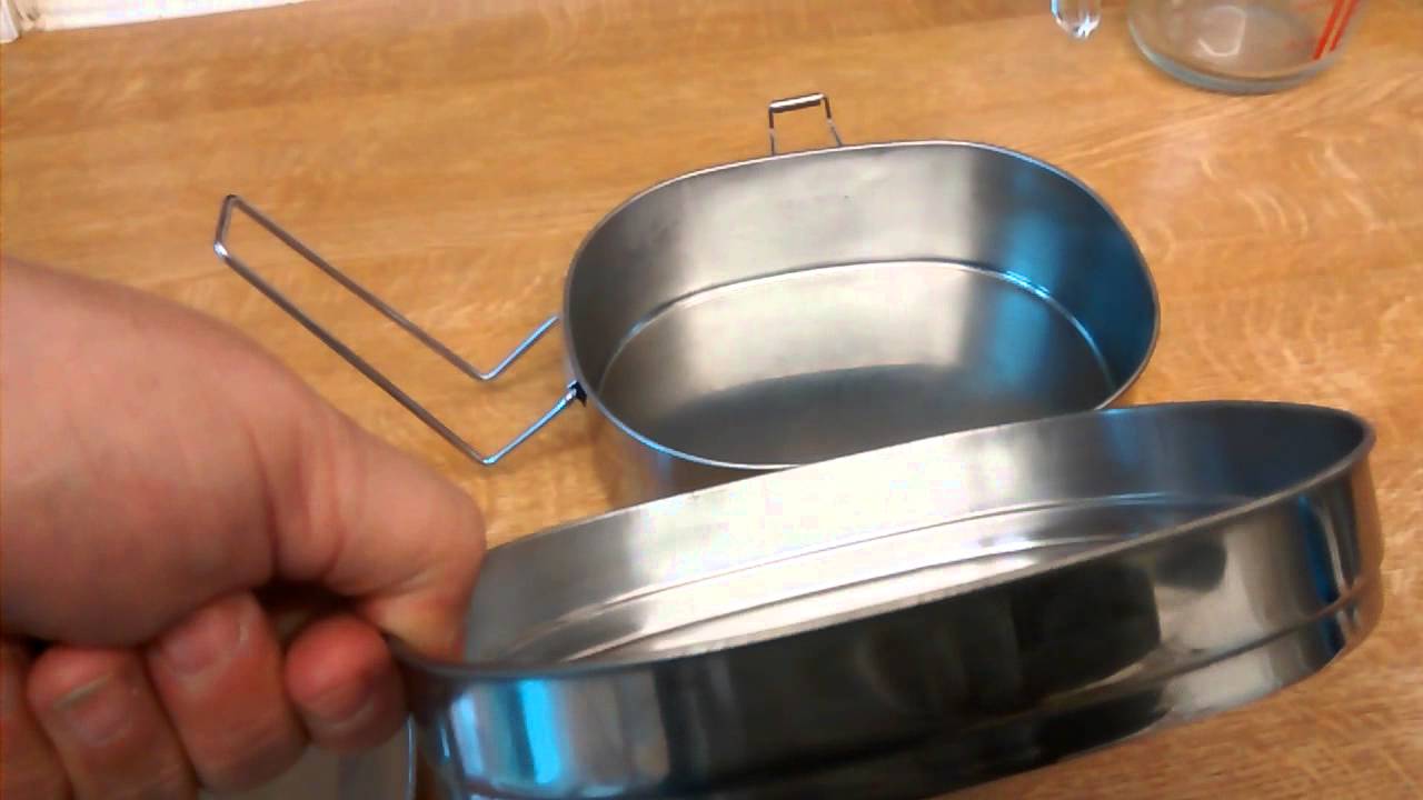 Stainless steel two layer mess tins, First look - YouTube