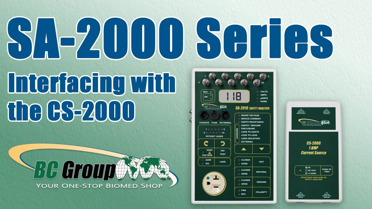 SA-2000 Series Safety Analyzers: Interfacing with the CS-2000 - YouTube