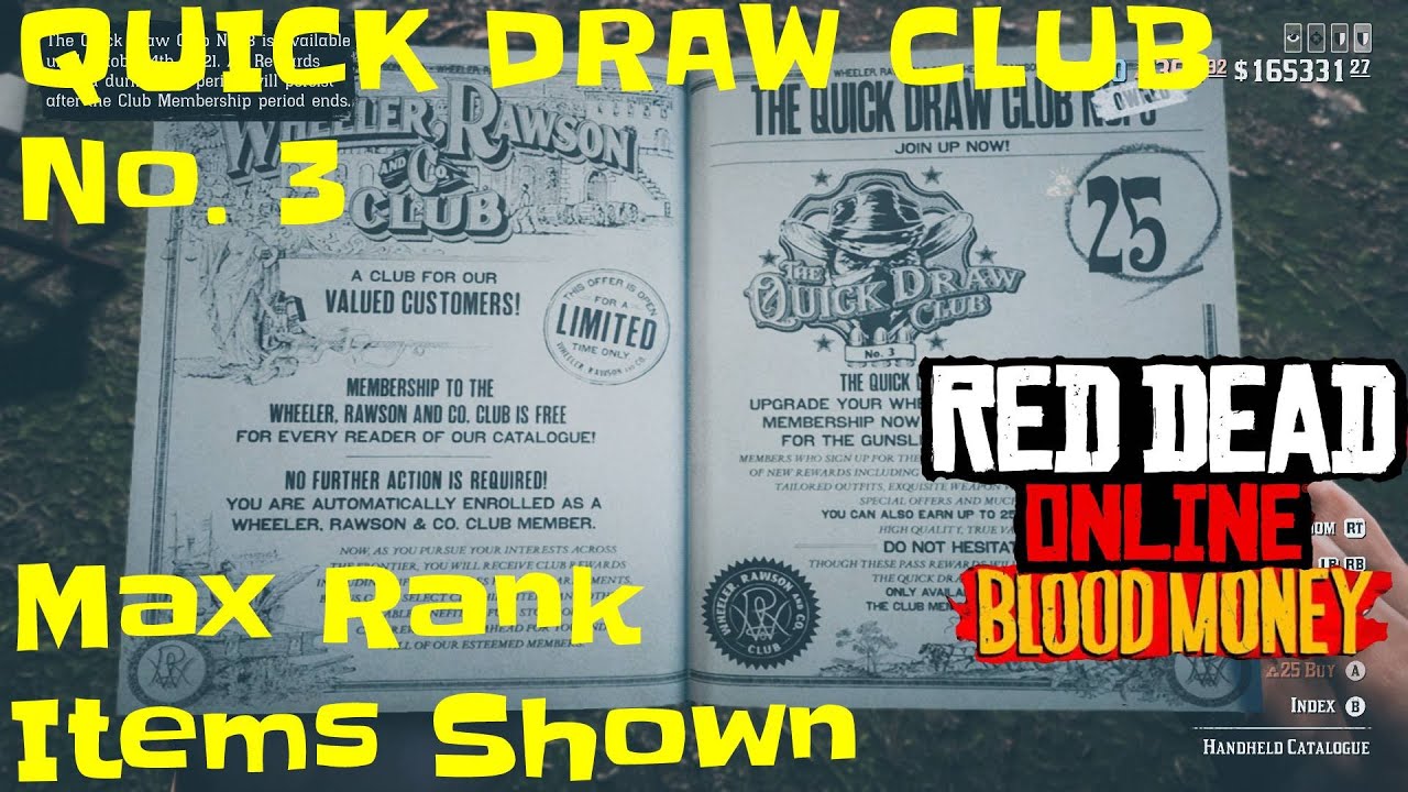 THE QUICK DRAW CLUB 3 - Pass Maxxed Out - Rank Unlock Items Shown - Red ...