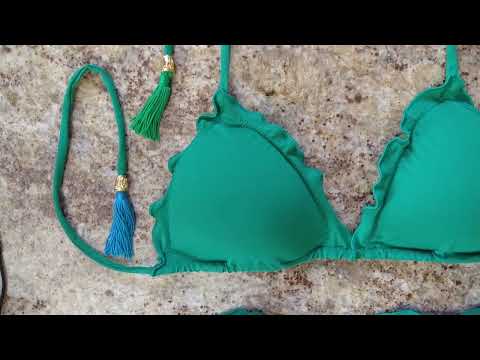 Biquíni Brasil verde bandeira moda praia verão 2023 traje de banho