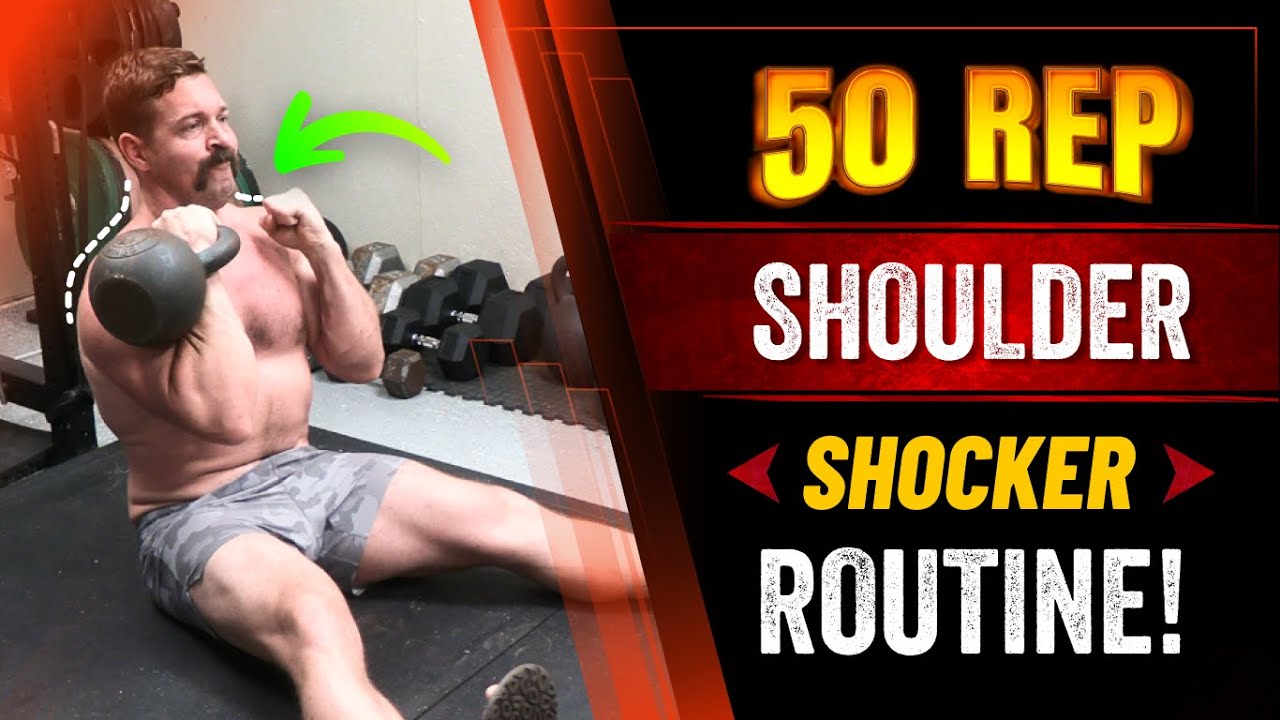 50 Rep Shoulder Shocking Growth Routine [Build DENSE Cannonball Delts!] | Coach MANdler - YouTube