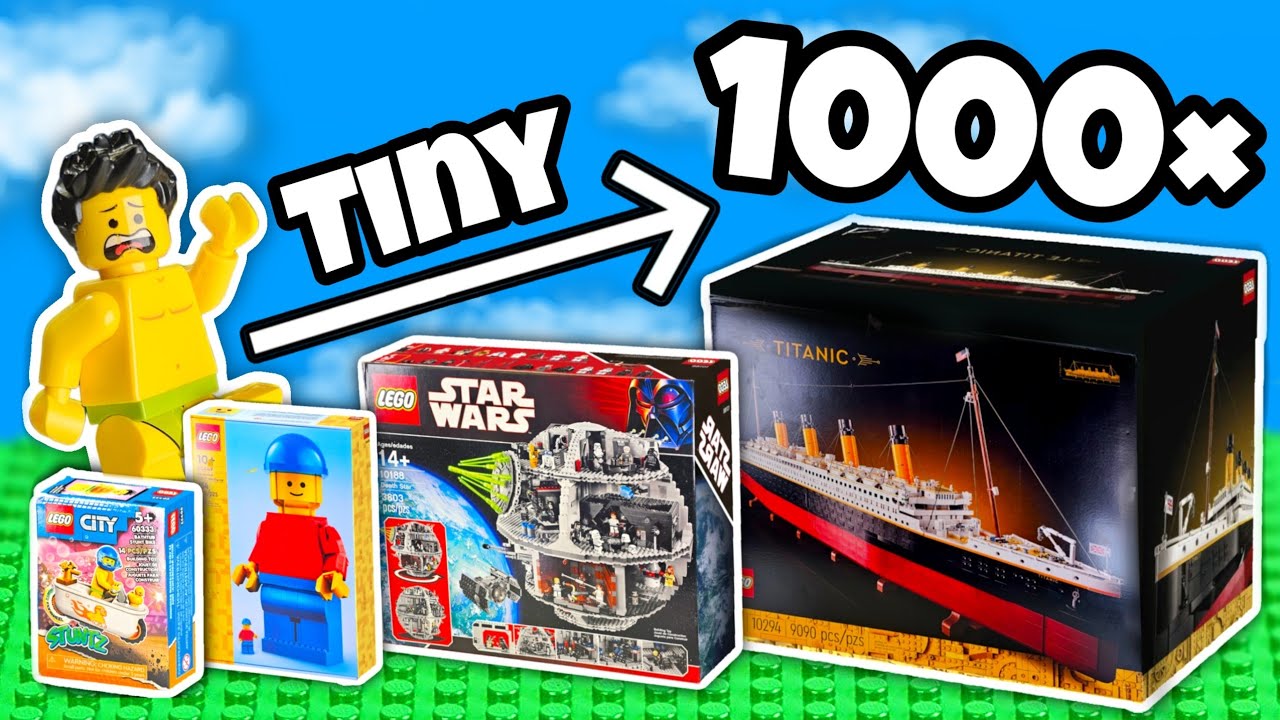 LEGO, but Each Day the Set gets BIGGER... - YouTube
