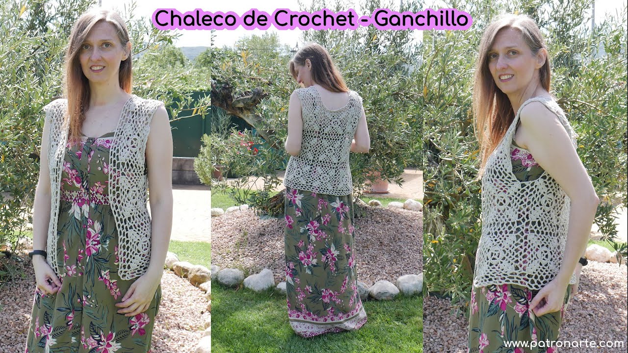 Chaleco Granny Square de Crochet - Ganchillo Paso a Paso Fácil - YouTube