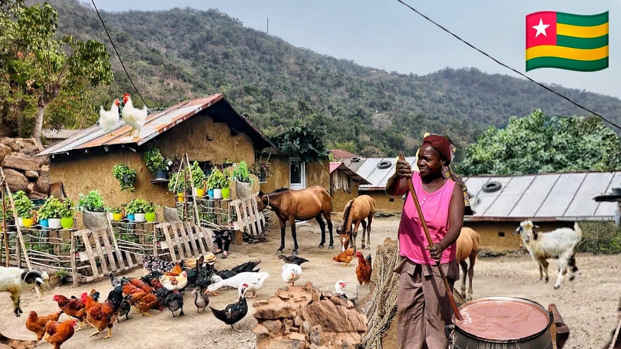 Village life with the mount Agou people of Togo west Africa 🌍. Tallest ...