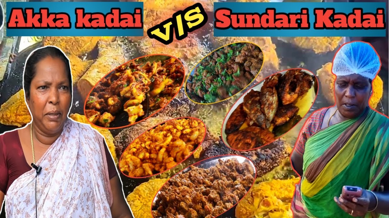 SUNDARI AKKA VS PATHINAMPAKAM AKKA KADAI || BEST SEAFOOD SHOP ...