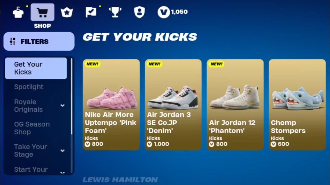 Fortnite New Kicks Available In Item Shop and Icon Series Skins Emotes ...