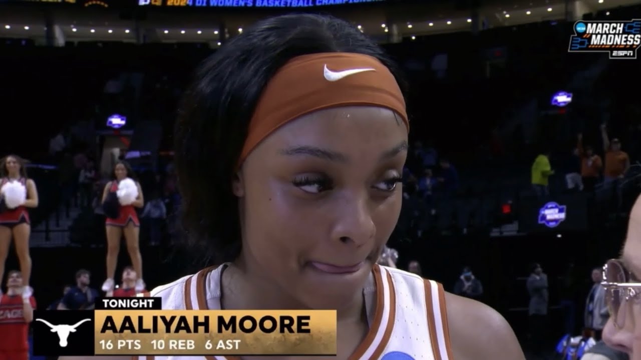 Aaliyah Moore postgame sideline interview - YouTube