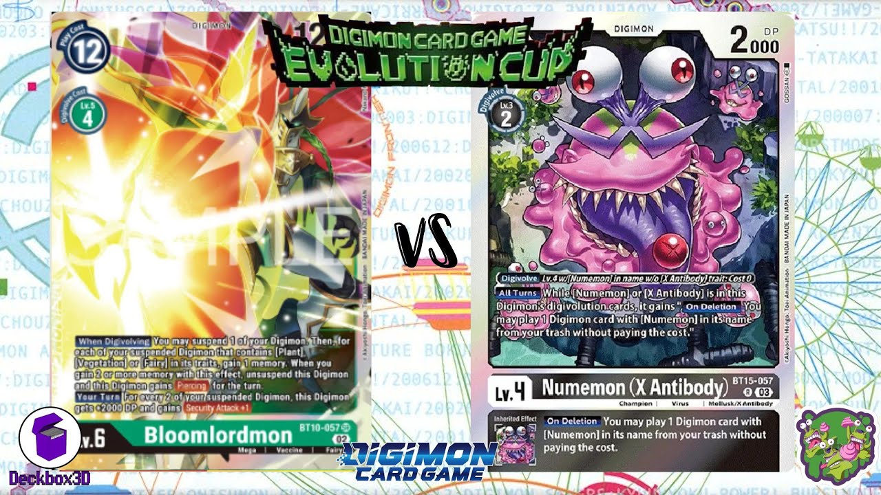 DIGIMON TCG: Evolution Cup Bloomlordmon (Green) vs Numemon X (Black ...