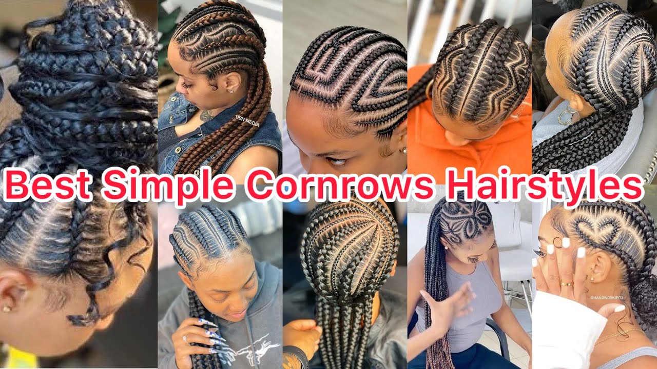 🔥Best Simple Cornrows Braids Hairstyles For 2024🔥Tending Cornrows For ...