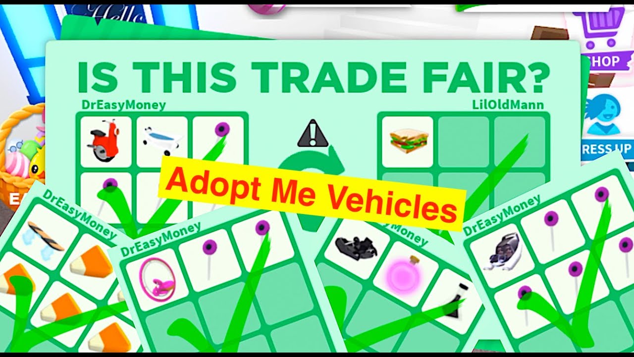 Trade Adopt Me - Vehicles GoKart, Mono-Moped, Bathtub, Hovercar, Donut ...