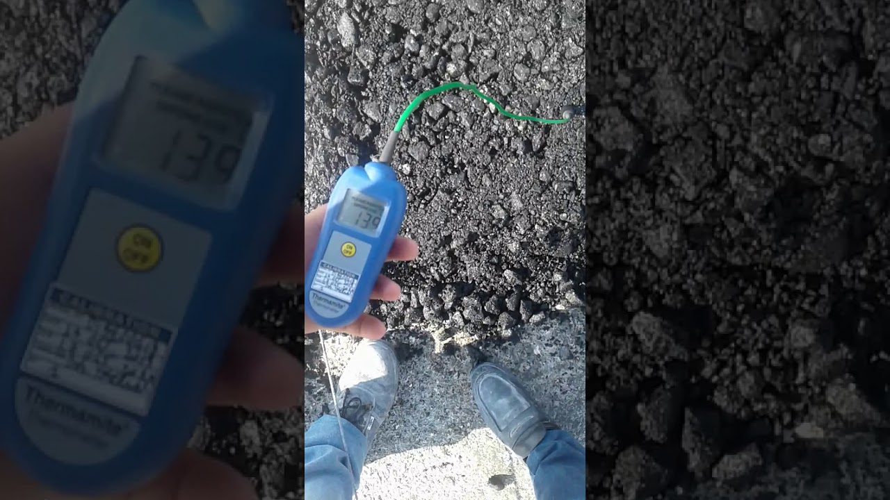 How to cheak Asphalt Temperature at site - YouTube