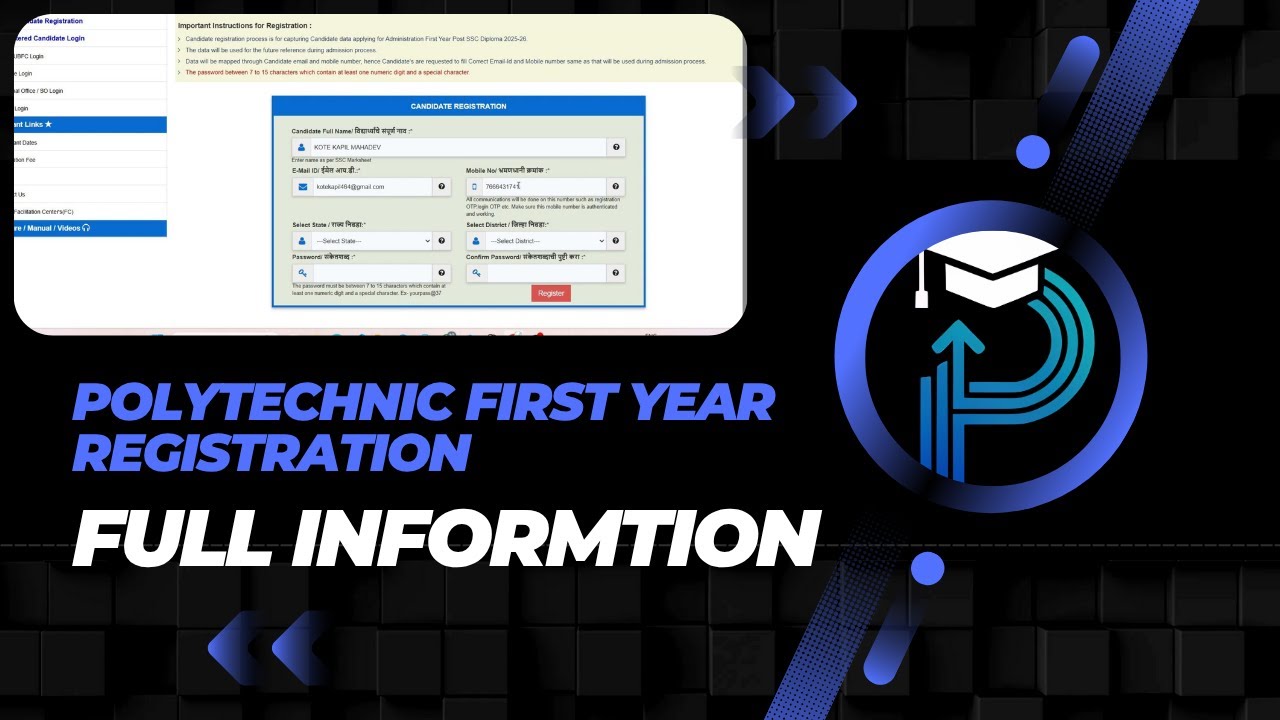 MSBTE Diploma Registration 2025 | Step-by-Step Guide After 10th SSC ...