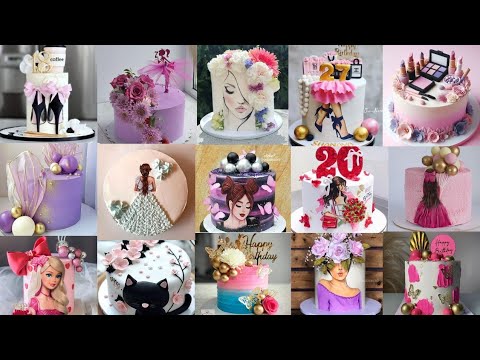 💖Cake Design for Birthday Girl/Happy Birthday Cake Design/Birthday Cake/Teenage Girl Birthday Cake