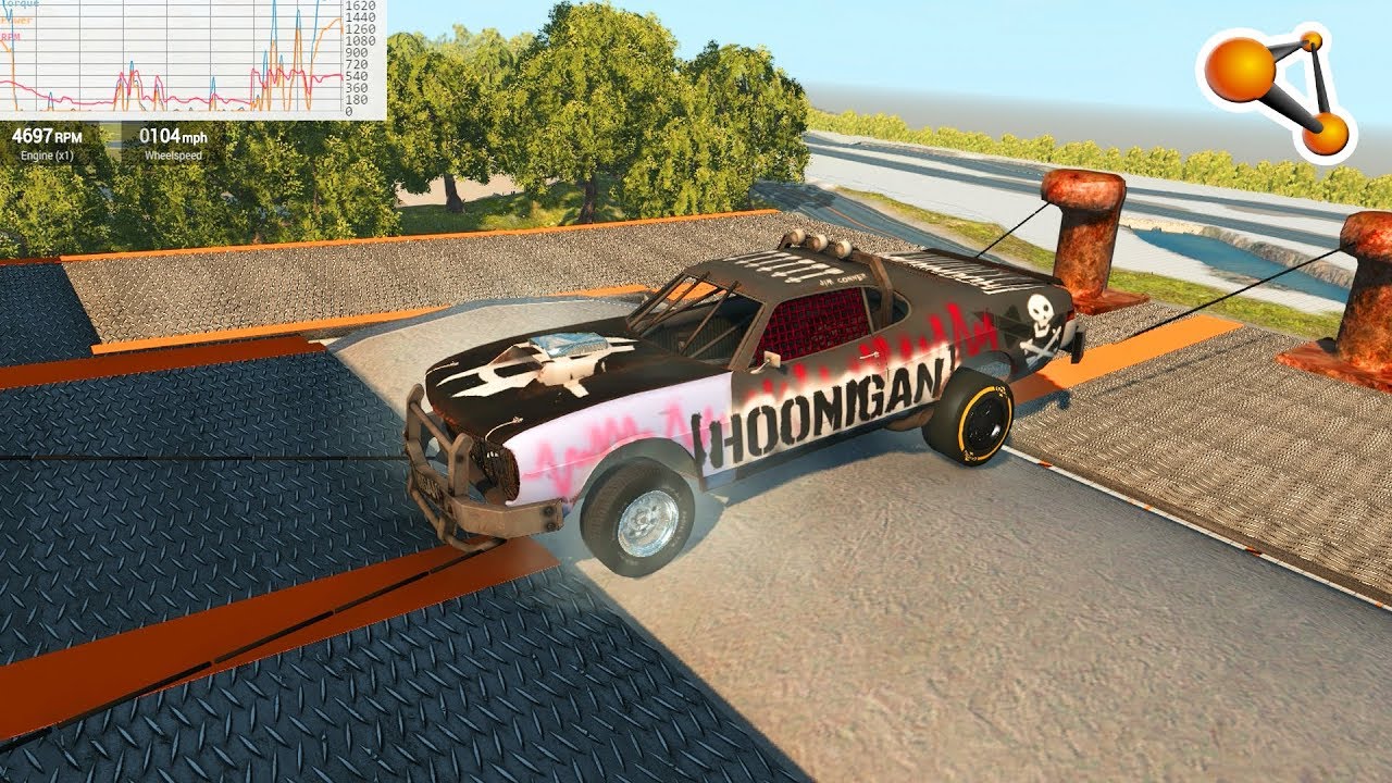 Giant DYNO Stand Crash Beamng drive - YouTube