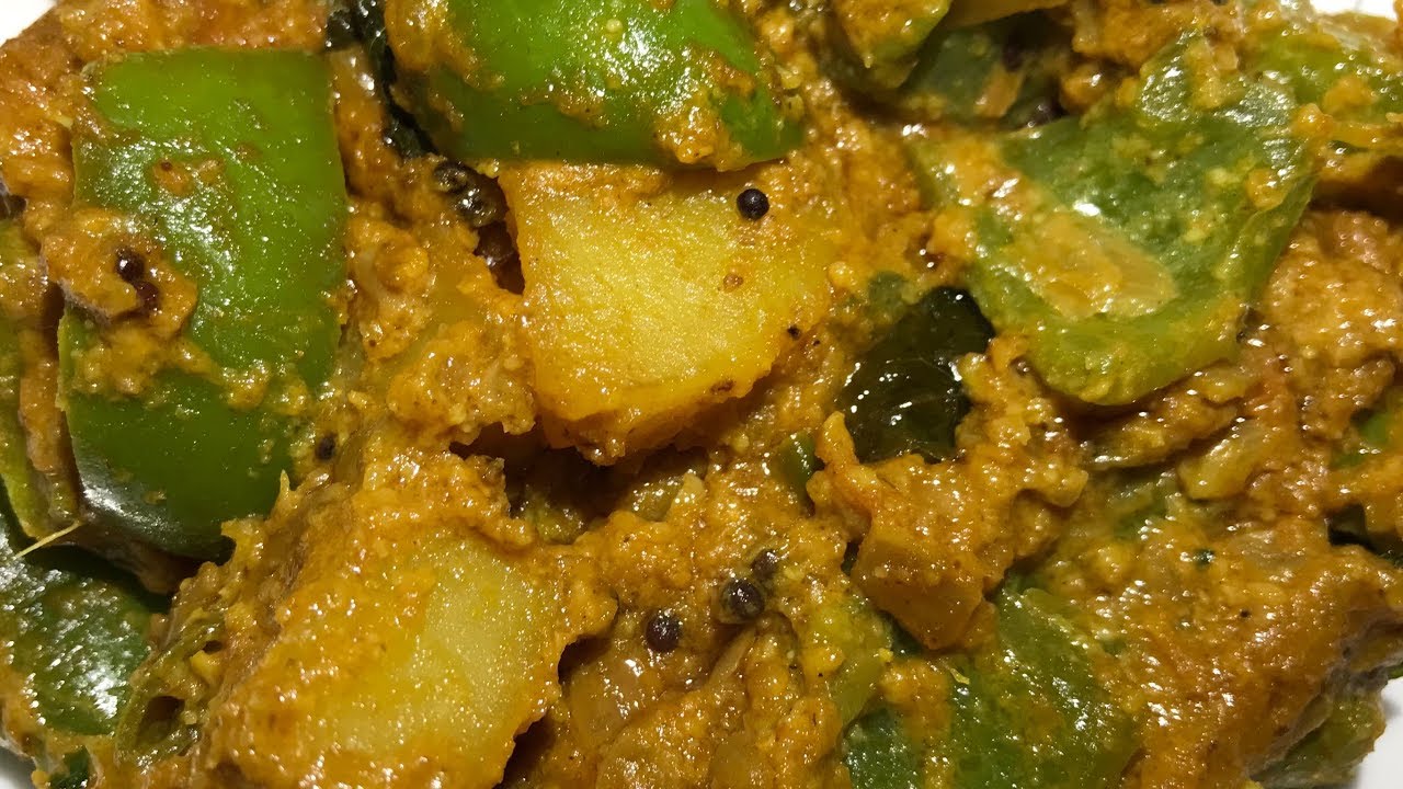 Capsicum potato masala in tamil | potato capsicum masala for chapati ...