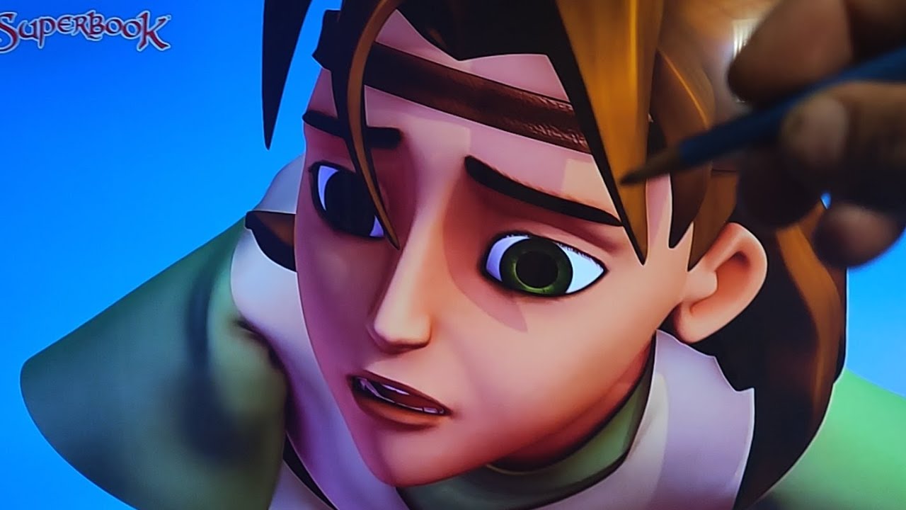 How to draw young boy David from Superbook | Christian Animation | Step ...