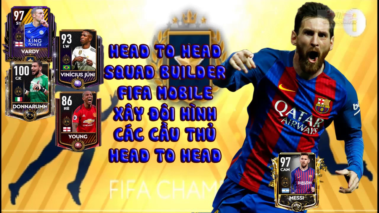 HEAD TO HEAD SQUAD BUILDER TEAM FIFA MOBILE - YouTube