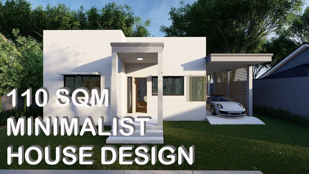 110 SQM MINIMALIST HOUSE DESIGN | Konsepto Designs - YouTube