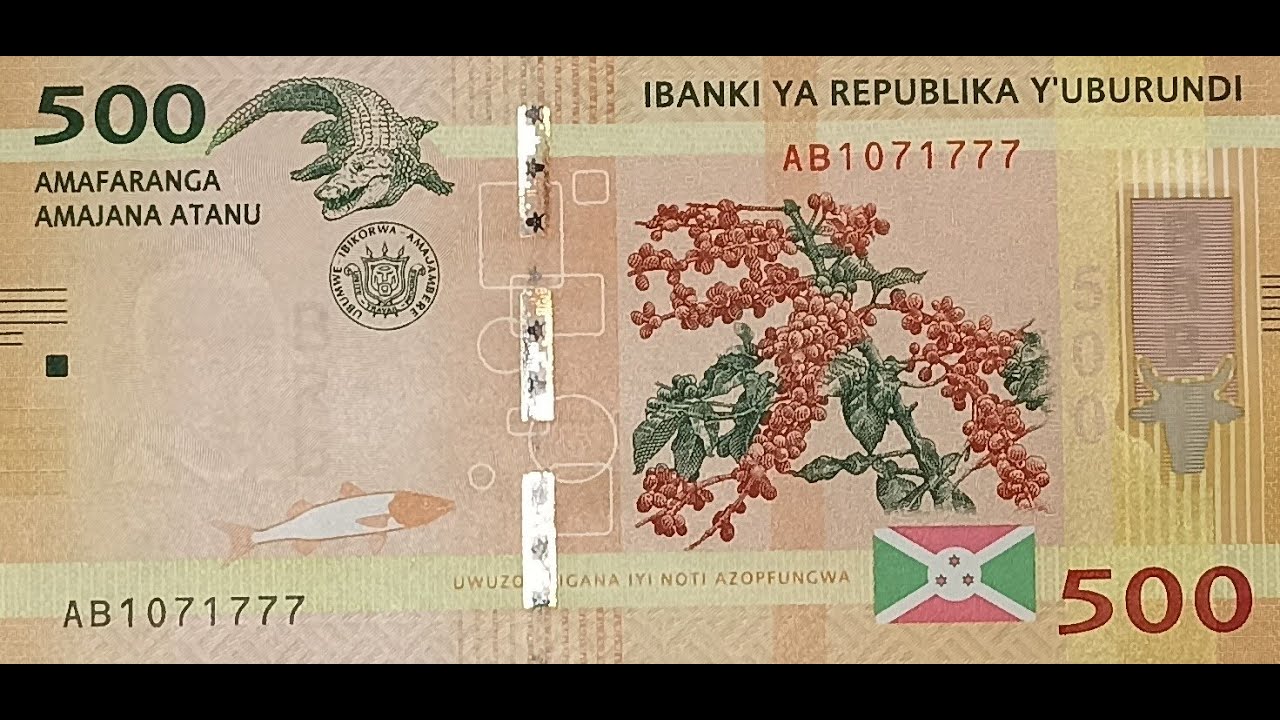 BURUNDI 500 FRANCS 2015 BANKNOTES COLLECTING HYBRID NOTE PAPER MONEY ...