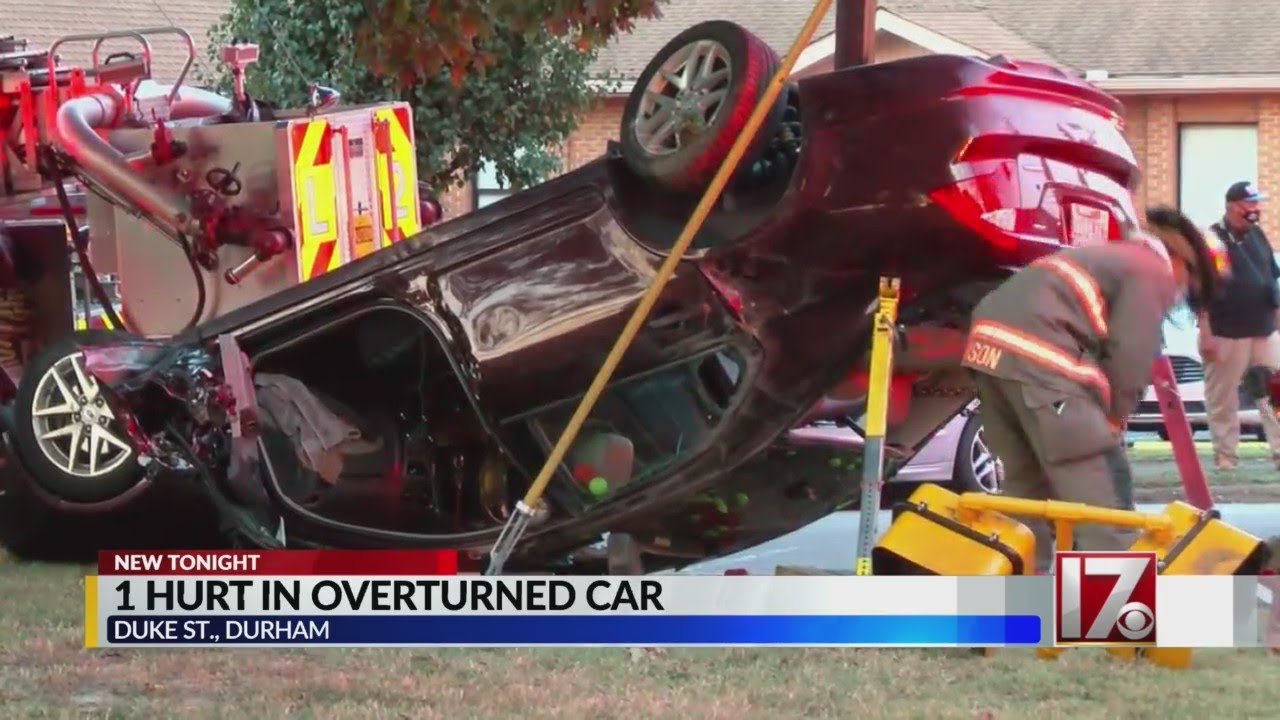 1 Extricated From Car Taken To Hospital After Rollover Crash In Durham