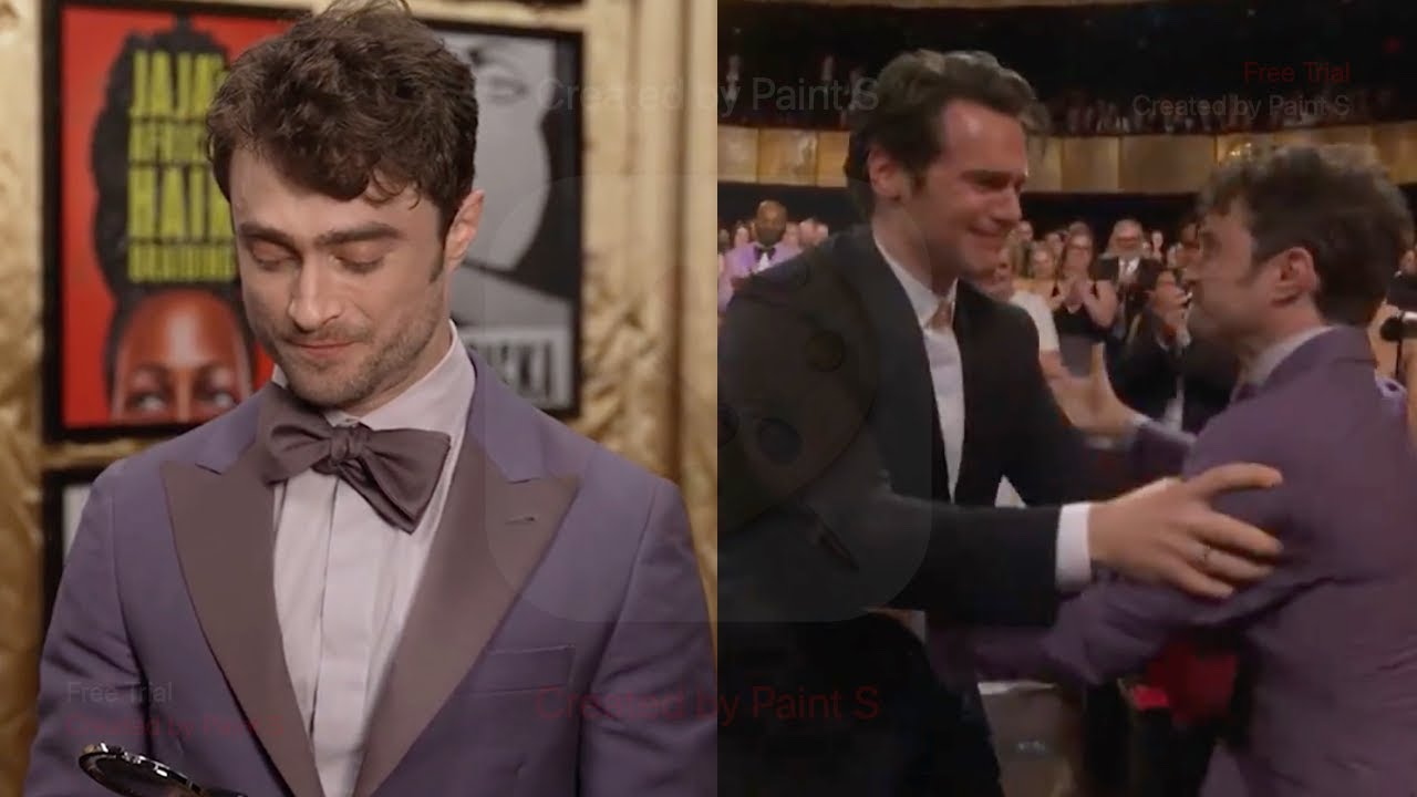 Daniel Radcliffe, Jonathan Groff React To First Tony Award Wins - YouTube