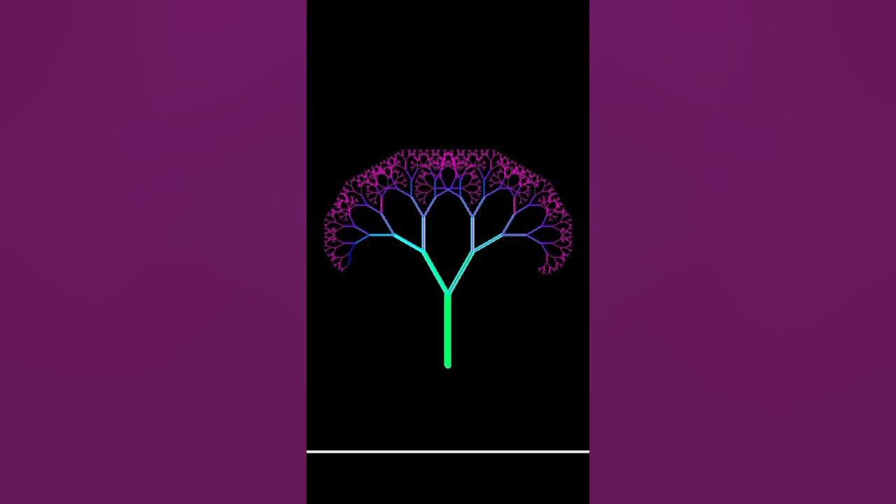 Create fractal tree animation in python 💥💥🔥 #coding #python - YouTube