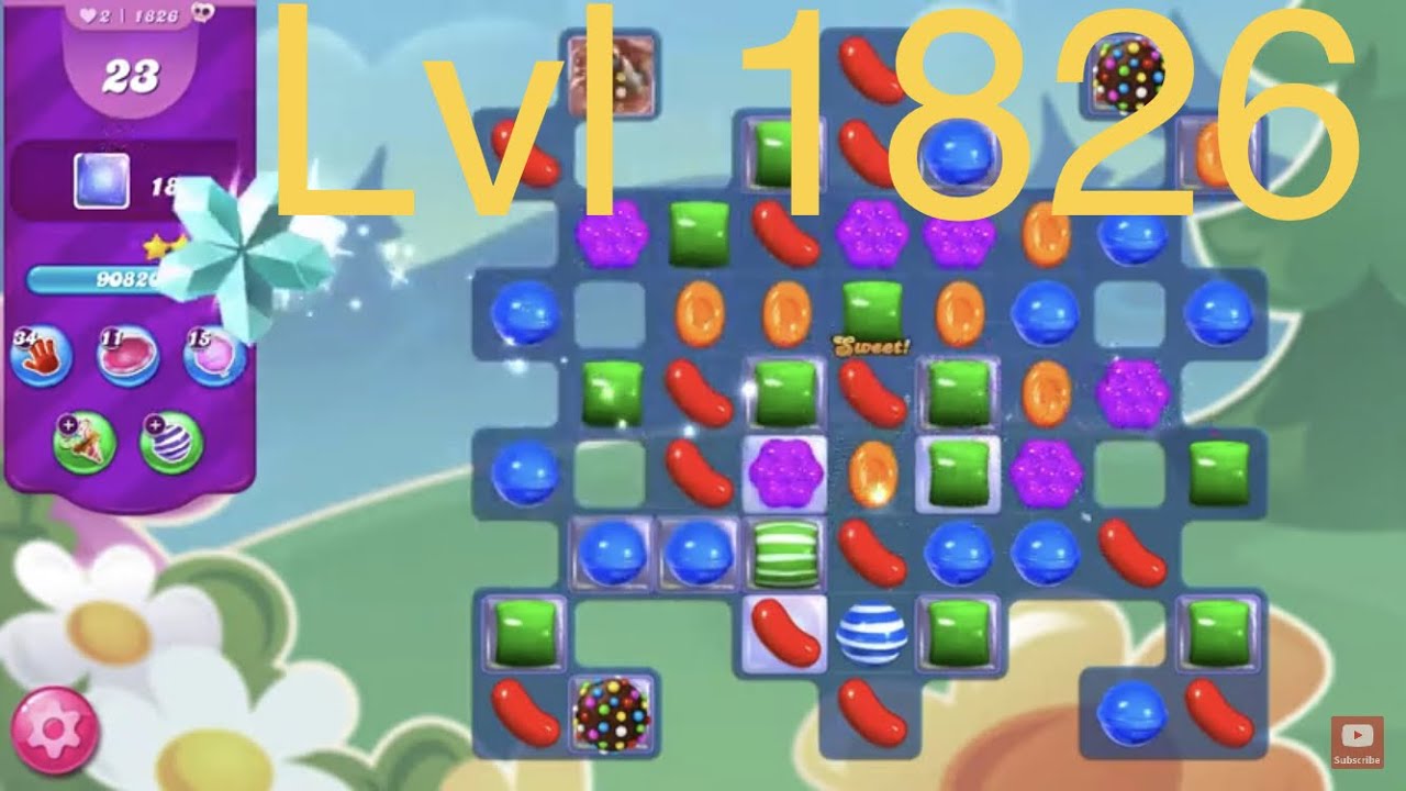 Candy Crush Saga lvl 1826 - YouTube