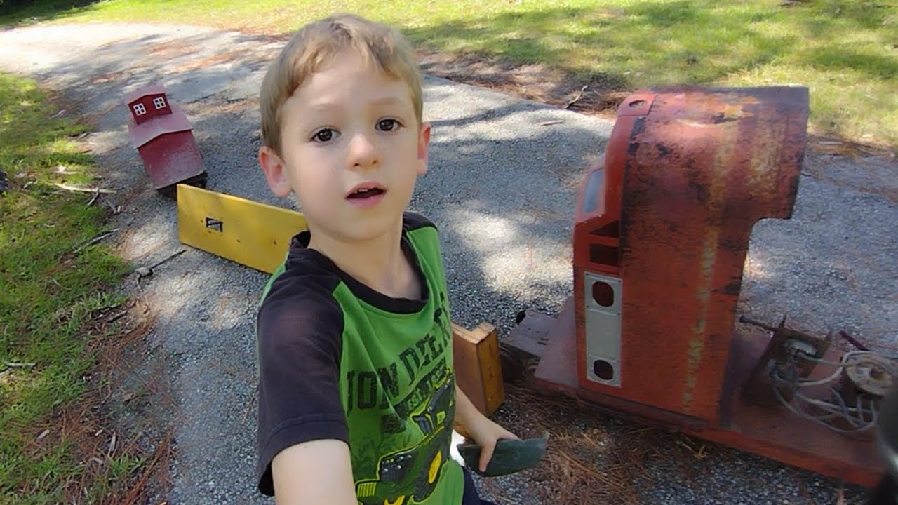 Part 1 Doepke Super Yardbird Ride On Train Outdoor Railway Restoration ...