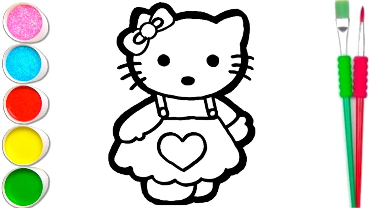 Hello kitty Baby Girl ️ Drawing For kids & Toddlers - YouTube