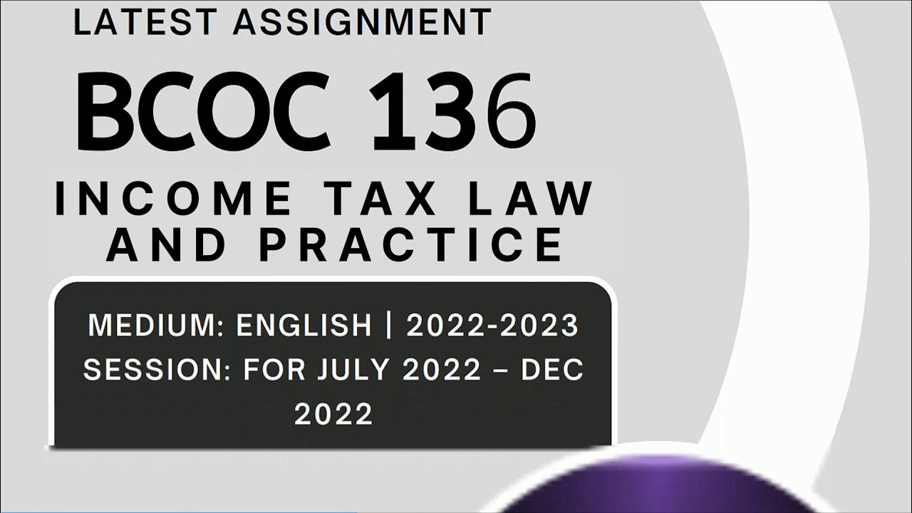 BCOC 136 SOLVED ASSIGNMENTS 2022-23 IN ENGLISH | BCOC 132 SOLVED ...