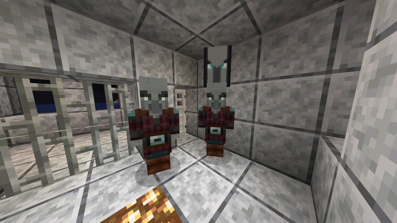 Minecraft: Bringing Pillager/Vindicator Prisoners (Alcatraz) - YouTube