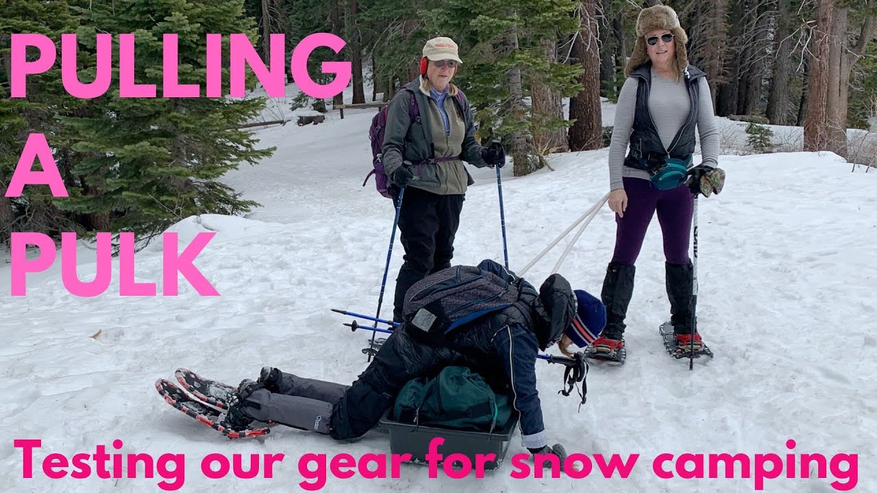 Testing our Pulk for Snow Camping - YouTube