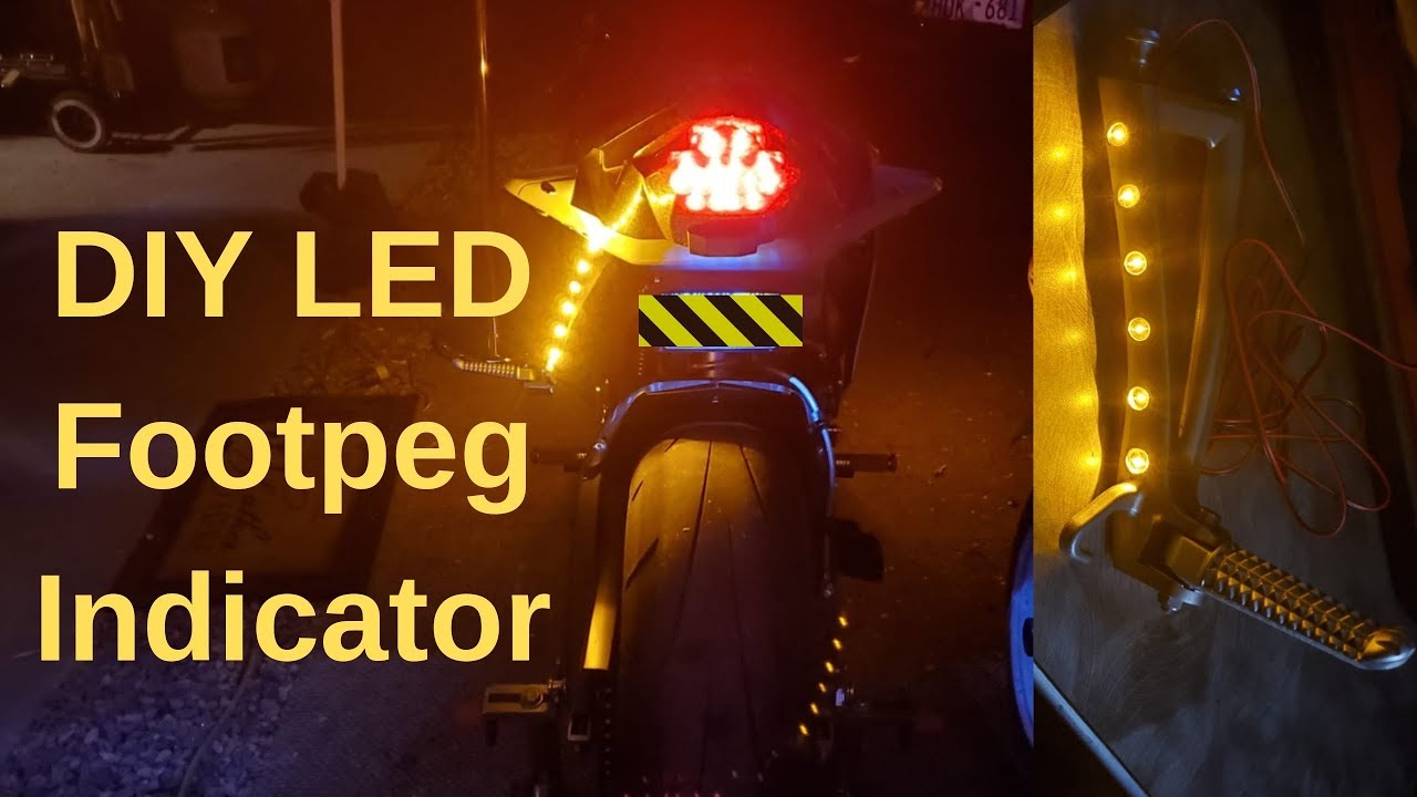 How to make LED foot peg Indicators for motorcycles. - YouTube