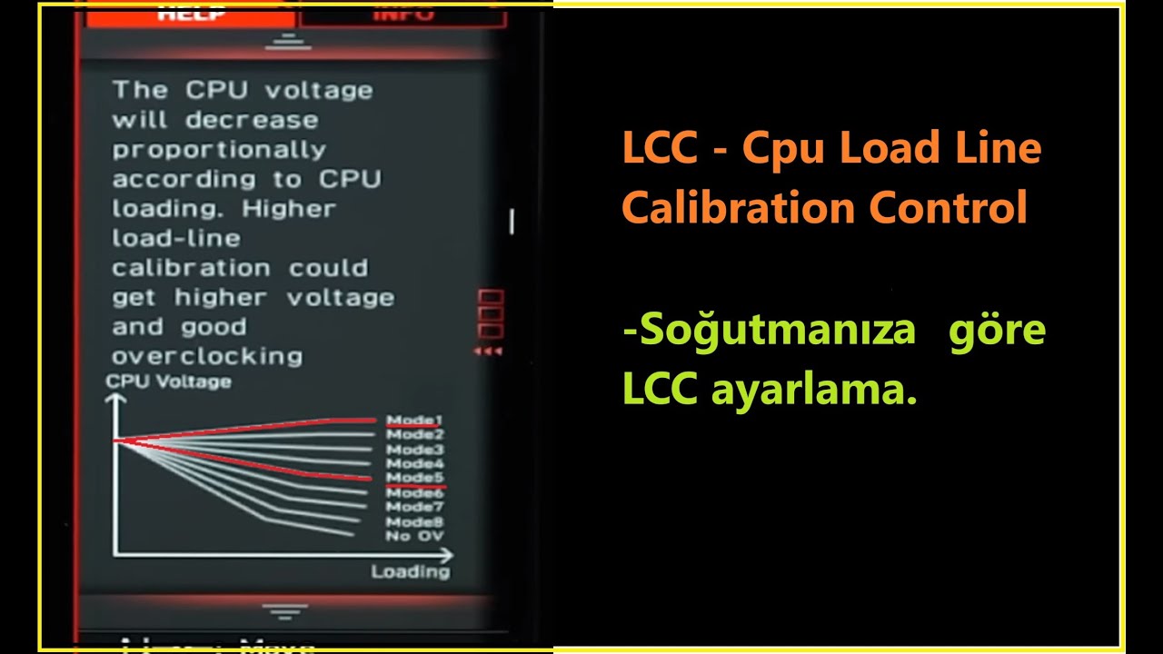 CPU load line calibration LLC ile İşlemci ısısı düşürme, performans ...